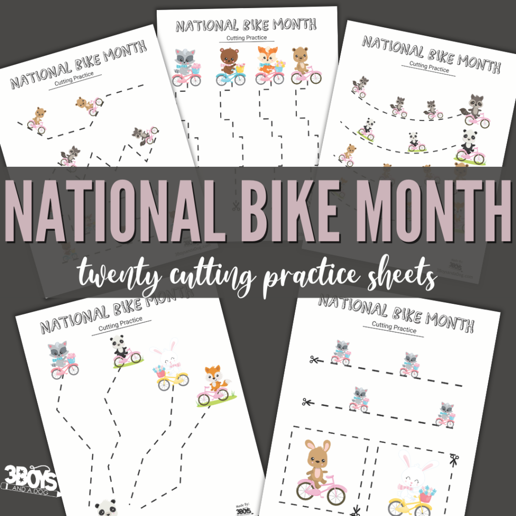 National Bike Month Cutting Sheets - 3 Boys and a Dog, Shop