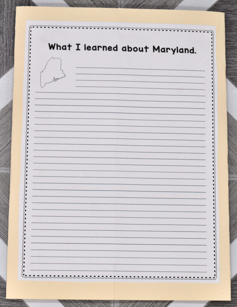 Maryland Lapbook Elements - 3 Boys and a Dog, Shop